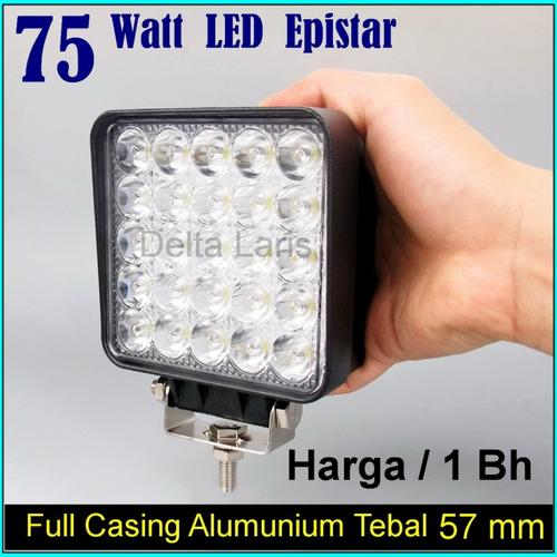 Jual Lampu Tembak LED 75W Terang 12V 24V Truk Beko Alat berat Wheel ...