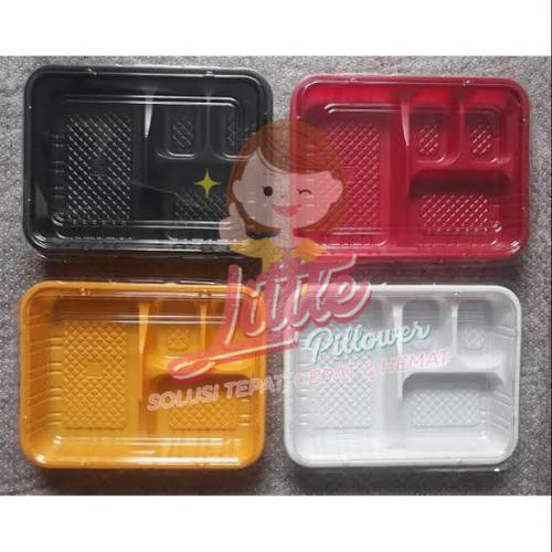 Jual (B4 PUTIH)Tray Bento Sekat 4 PUTIH-Box Bento-Mika Lunch Box-Mika ...