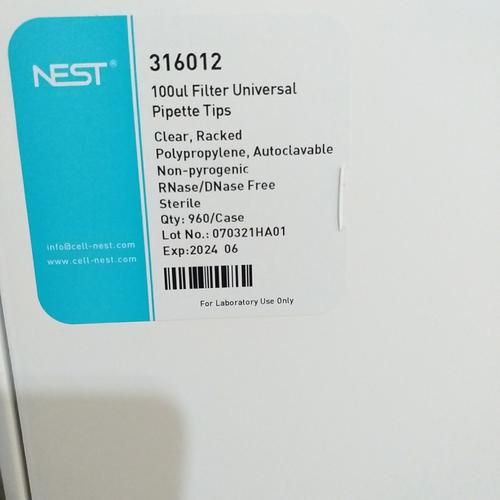 Jual NEST - 100µl Filter Universal Pipette Tips, Clear, Rack - Jakarta ...