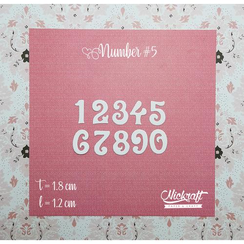 Jual NUMBER #5 - Hiasan Scrapbook Nama Alfabet Tulisan Angka Huruf ...