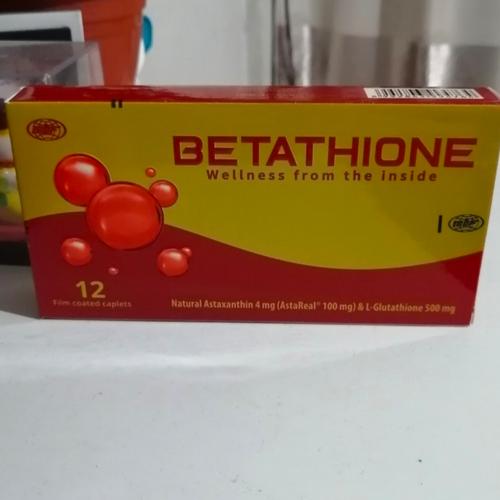 Jual Betathione Box isi 12 Tab Glutathione 500mg dan Astaxanthin 4mg ...