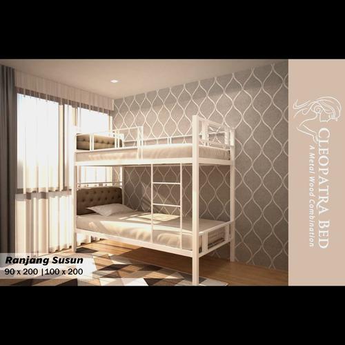 Jual CLEOPATRA BUNK BED RANJANG SUSUN BESI 90x200 dan 100x200 tinggi ...