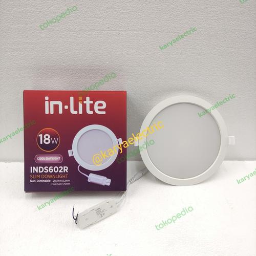 Jual LAMPU PANEL SLIM DOWNLIGHT IN-LITE INLITE LED INDS602R 18WATT ...