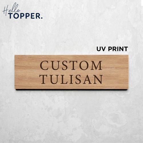Jual Custom Tulisan Sign Board UV Print Kayu - Kyoto Style - 25x7 ...