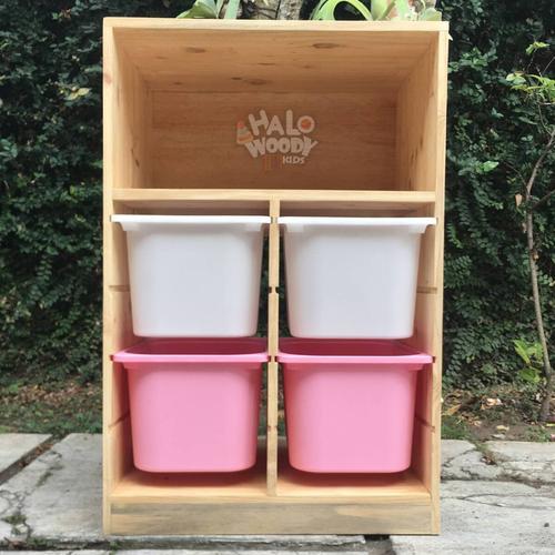 Jual Rak Mainan Anak Tipe Pluto B Halo Woody Kids - Rak Mainan Kayu ...
