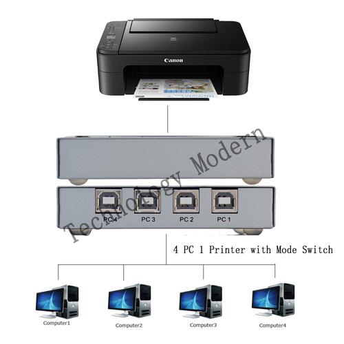 Jual Sharing Switch Printer 4 PC dengan 1 Printer With USB 2.0 Touch ...