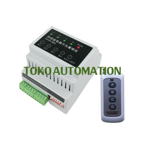 Jual 4 way RS 485 relay module 315M 433M remote control RS485 MODBUS ...