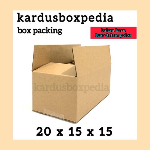 Jual corrugated box BARU 20x15x15 kotak/kardus/karton packing packaging ...