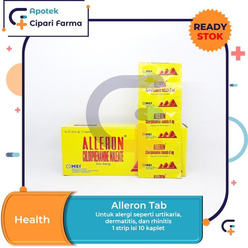 Jual Alleron 4mg Obat Untuk Alergi | Gatal | Dermatitis isi 10 Kaplet ...