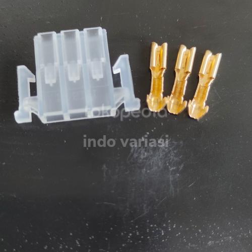 Jual soket knop mini 3play +terminal.ada 2 warna.harga per1000set ...