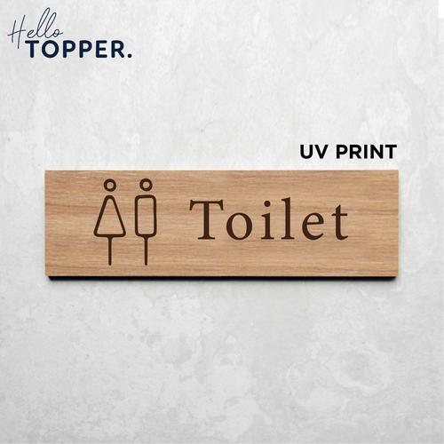 Jual Toilet Restroom WC Sign UV Print Kayu - Kyoto Style Signage - 25x7 ...