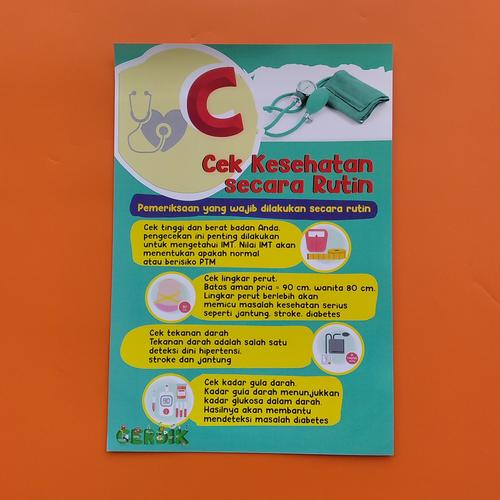 Jual Poster Kesehatan - Cek Kesehatan Secara Rutin - Cerdik untuk Cegah ...