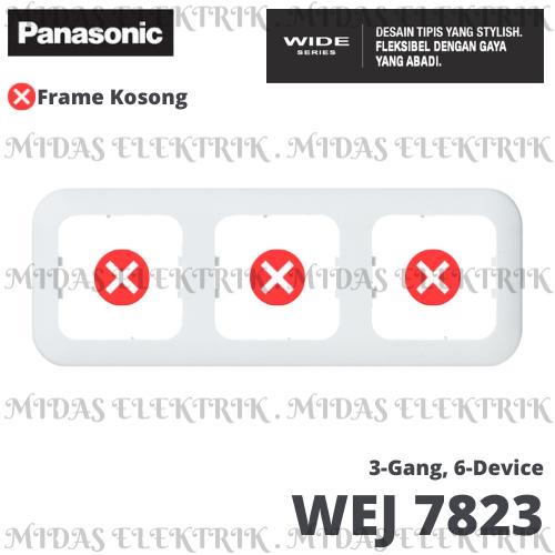 Jual Plate Frame Kosong 3 Gang 6 Device Panasonic WEJ 7823 Wide Series ...