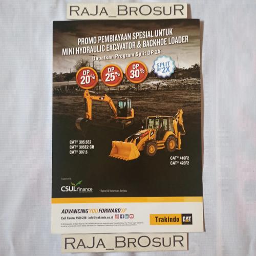Jual Poster brosur Trakindo CAT 307.5 Excavator. CAT 426F2 Backhoe Loader - Kab. Langkat ...