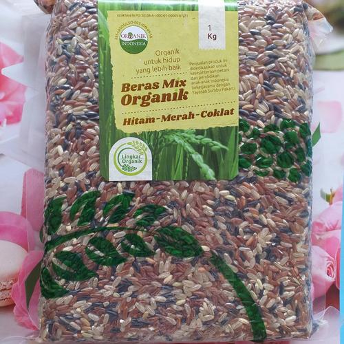 Jual Beras mix hitam merah coklat (Whole Grain) vakum1kg Lingkar ...