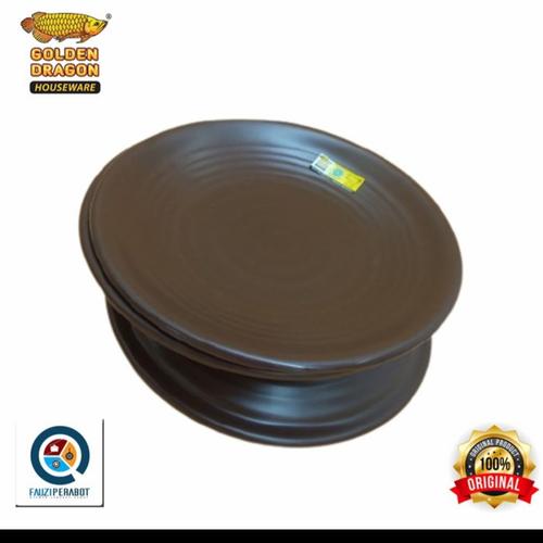 Jual Piring Melamin Batu Tembikar Dragon 9" Piring Abu Hitam Coklat ...