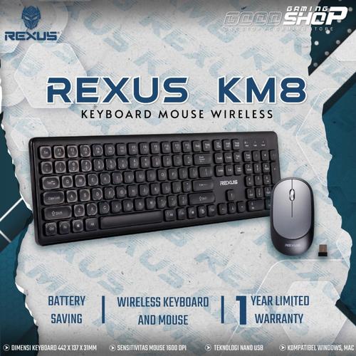 Jual Rexus Keyboard Mouse Wireless KM8 Combo - Jakarta Pusat ...