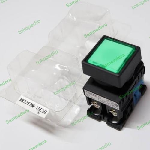 Jual Push Button Square AR22FOM-10E3... AR22F0M-10E3... 24Vdc Fuji ...