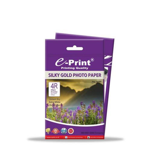 Jual E-Print Silky Gold Photo Paper 4R 260 gsm / Kertas Foto Doff ...