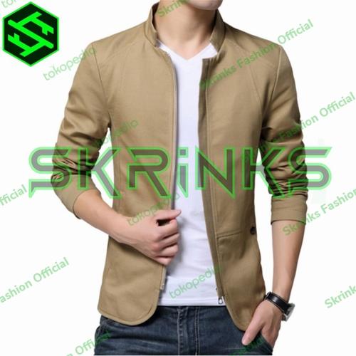 Jual Jaket Pria Formal /Jas Semi Formal Pria Casual Cream S - Hitam, M ...