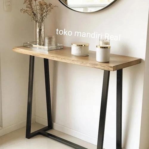 Jual luxury meja console kayu kaki besi 100x30x90 - Kota Tangerang ...