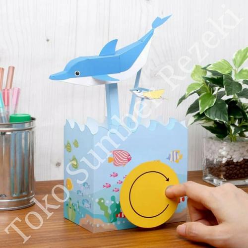 Jual Boneka Dolphin And Flying Fish Papercraft Figure Paper Craft Lumba ...