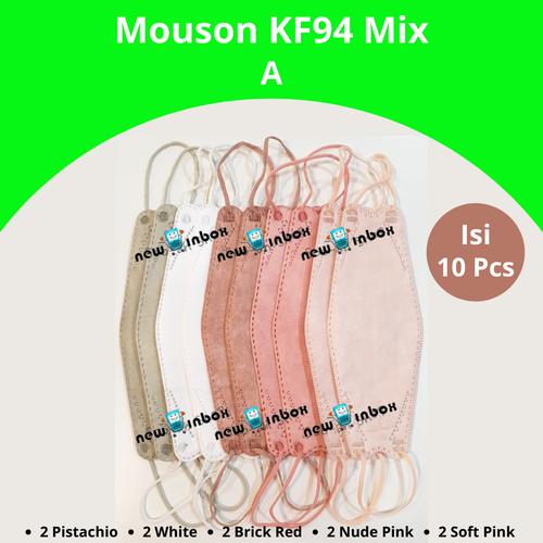 Jual [ MIX ] Masker Korea KF94 Mouson 4PLY Mask Mix Color Warna 1Pax ...