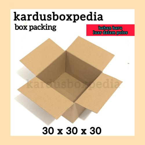 Jual corrugated box BARU 30x30x30 kotak/kardus/karton packing packaging ...