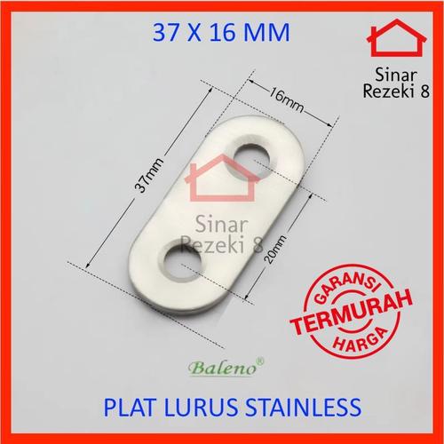 Jual Plat Lurus 37 x 16 mm STAINLESS 2 Lubang Siku Konektor Sambungan ...