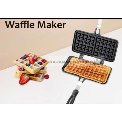 Jual Cetakan Waffle Belgian Kotak Pan Teflon- Waffle Belgian Croflfe ...
