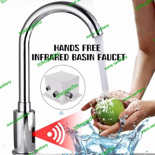 Jual kran wastafel automatic sensor / kran kitchen sink sensor angsa ac ...
