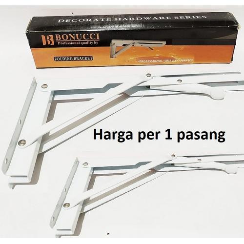 Jual Besi siku rak lipat 10" 10 in inci inch 25 cm 25cm folding bracket ...
