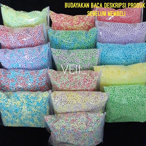 Jual Styrofoam Butiran Warna-Warni Foam Floam Beads - Putih - Kota ...