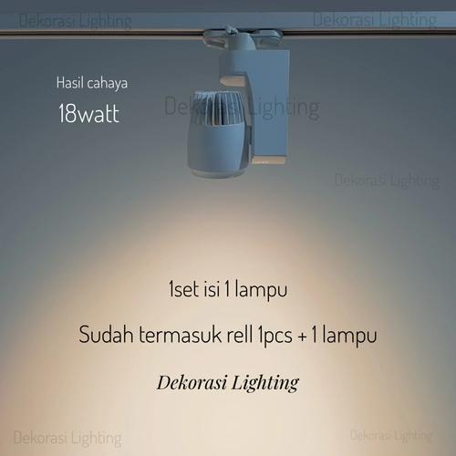 Jual Lampu sorot rell track led 18w 30w 35w spotlight rell 1meter ...