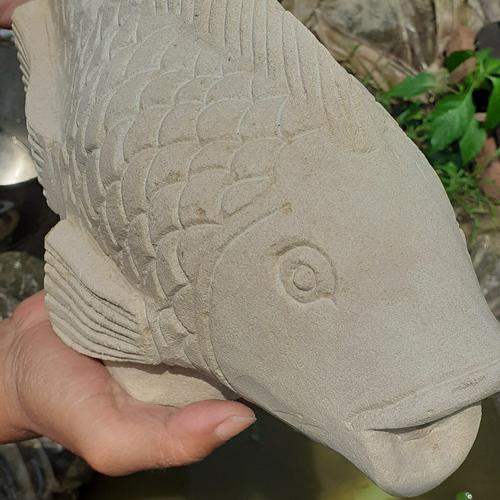 Jual PATUNG IKAN KOI UNTUK KOLAM 28CM X 16CM X 14CM BATU ALAM TERMURAH ...
