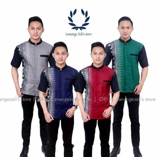 Jual kemeja koko pria lengan pendek seragam hadroh modern new motif ...