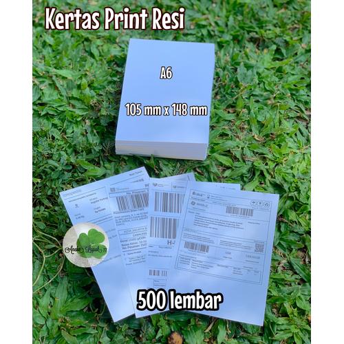 Jual Kertas Print Resi A6 70 grm 500 Lembar kertas hvs cetak label ...