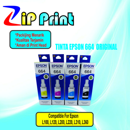 Jual Tinta Epson 664 original New L100 L120 L200 L220 L310 L360 ...