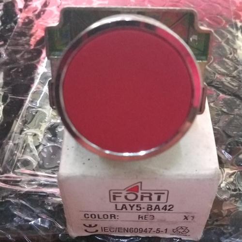 Jual push button switch on/off Type : LAY5-BA42 merk : FORT Warna Merah ...