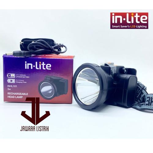 Jual HEADLAMP IN LITE INHL 101 RECHARGEABLE 3 W SENTER KEPALA CAS ...