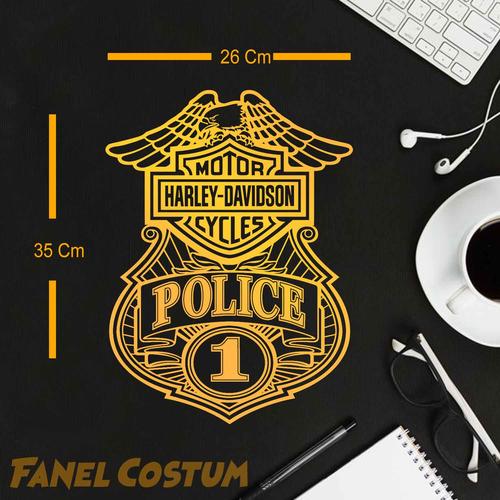 Jual STIKER HARLEY DAVIDSON POLICE 1 CUTTING STICKER MOBIL - Putih ...