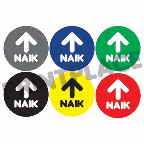 Jual STIKER PENUNJUK ARAH JALAN PANAH NAIK TANGGA WARNA SOLID 20CM ...