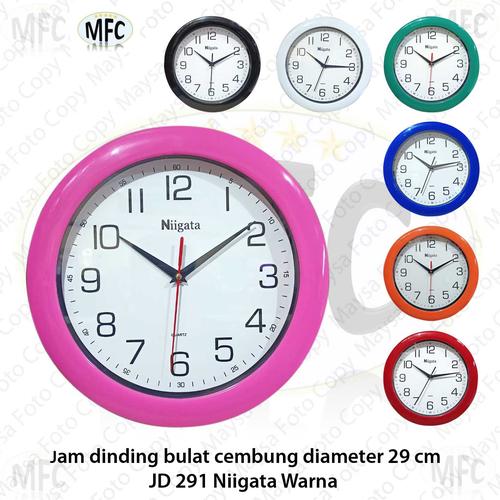 Jual Jam dinding Polos cembung diameter 29 cm JD 291 Warna - Pink ...
