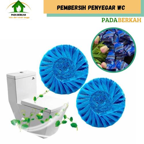 Jual Pembersih Penyegar Pewangi Penjernih Kloset Toilet WC Tablet Biru ...
