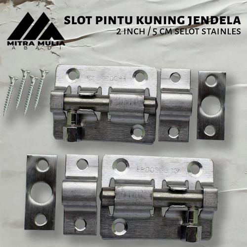 Jual Grendel Slot Pintu jendela 2 Inch / 5 cm Selot Stainless - Kota ...