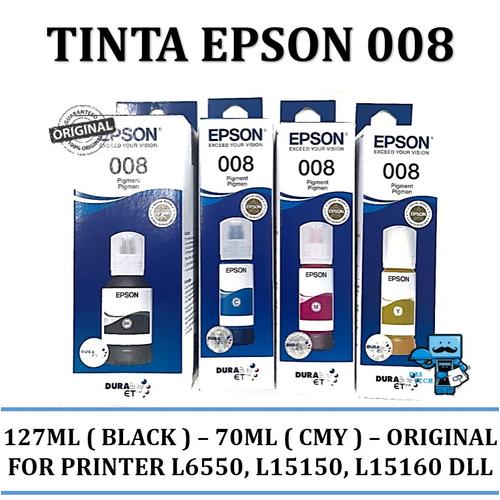 Jual Tinta Epson 008 BK, C, M, Y Original - For L6550 L15150 L15160 ...