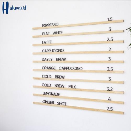 Jual Papan Menu Cafe Kayu Dinding / Letter Board Cafe (Papan Kayu Only ...