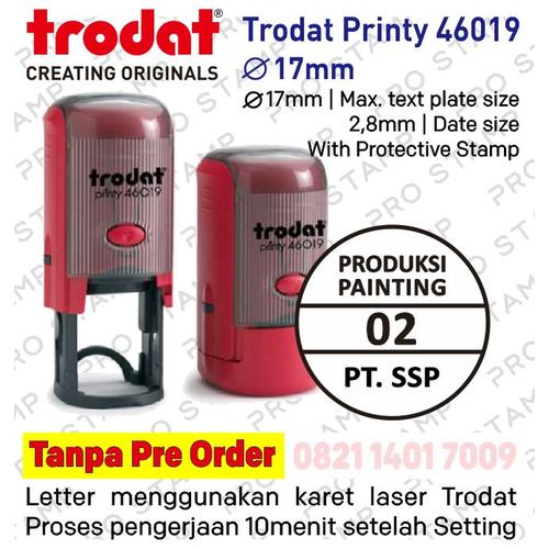 Jual Stempel Otomatis / Self Ink Trodat 46019 / Custom text - Karet ...