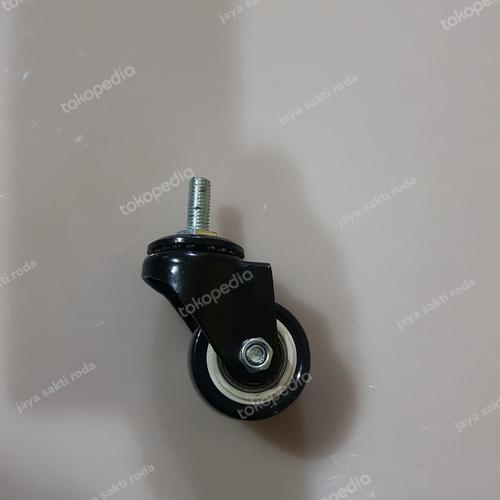 Jual Roda Rak / etalase / lemari / 1,5" pu black ( putar ) - Jakarta ...
