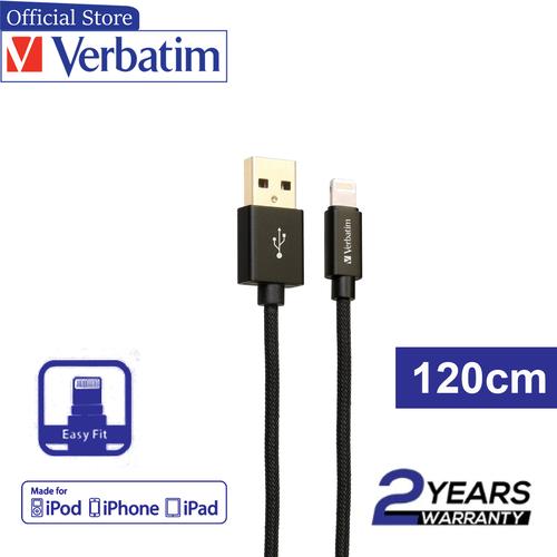 Jual Verbatim 120cm Step-up MFI Lightning Cable - USB to Lightning ...
